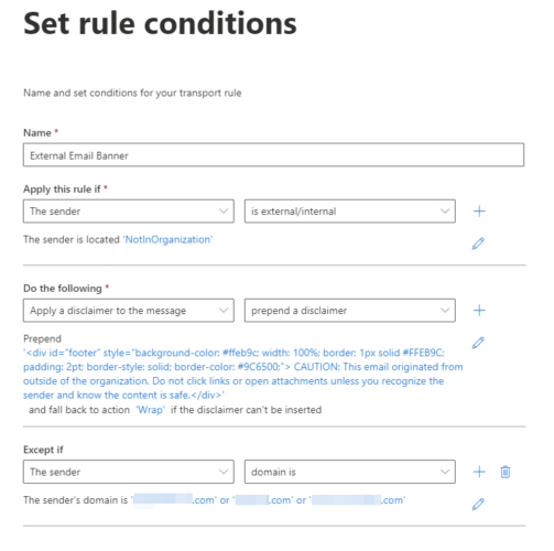 External Email Warnings with Office 365 - Malachi Corrigan