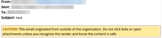 External Email Warnings with Office 365 | Malachi Corrigan